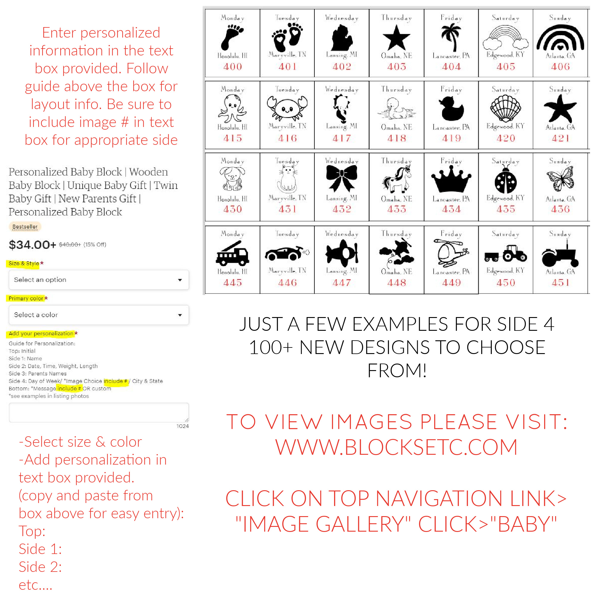 Personalized Baby Block | Unique Baby Gift | Wooden Baby Block | New ...