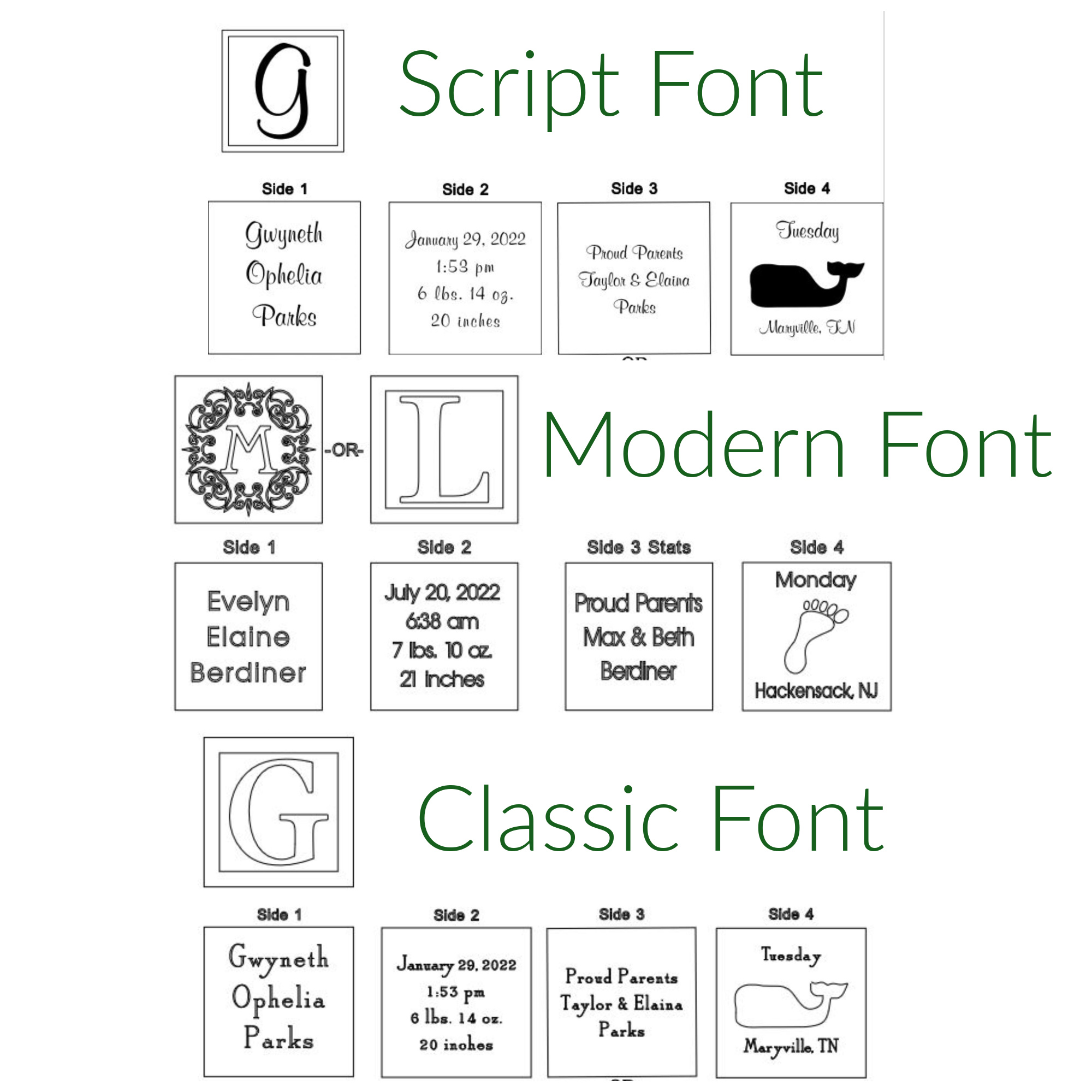 Personalized Baby Block | Unique Baby Gift | Wooden Baby Block | New ...